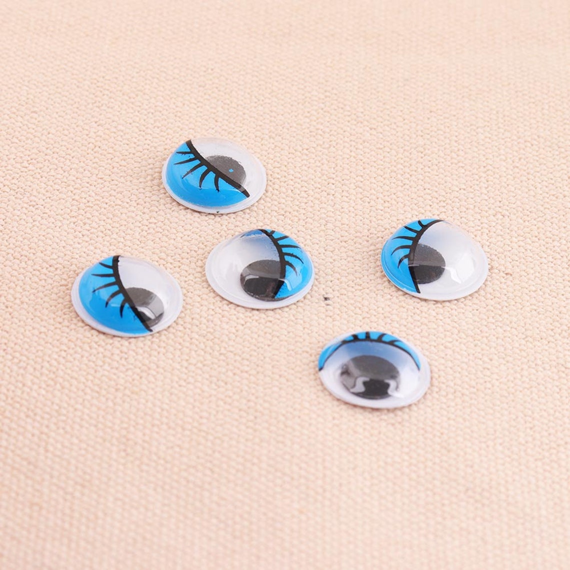 30pcs 15mm on Blue Glue Eyes With Lashesmoving Movable Wiggly | Etsy