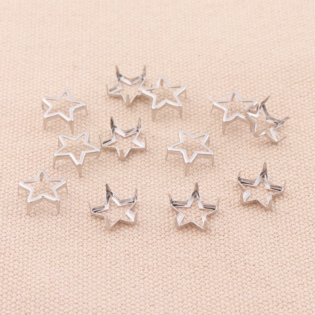 200pcs Rivets Nailhead Spots Star Shape Studs Claw Rivets 4 Prong DIY ...