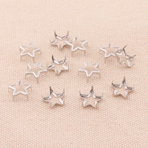 200pcs Rivets Nailhead Spots Star Shape Studs Claw Rivets 4 Prong DIY ...