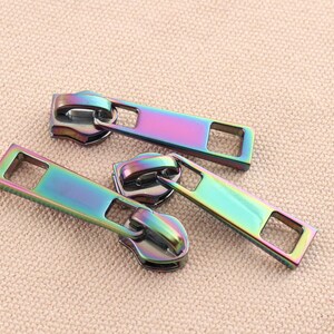 6pcs Rainbow Color Colorful Zipper Heads ,zipper Pulls Charms,zipper ...
