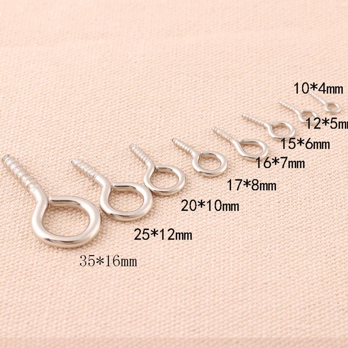 Loop Screws Screw Eye Bails Eye Hook Bails Silver Screw Eyes - Etsy