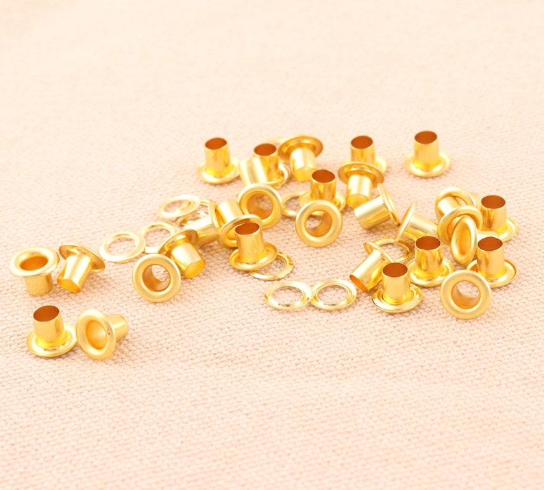 100pcs Gold Eyelets Grommets 8mm4mm6mm Grommet Eyelet With - Etsy