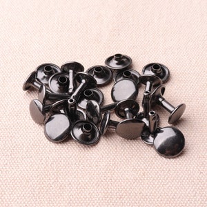Double Cap Rivets Black Color Cap Rivets 13mm Leater Rivets Hardware ...