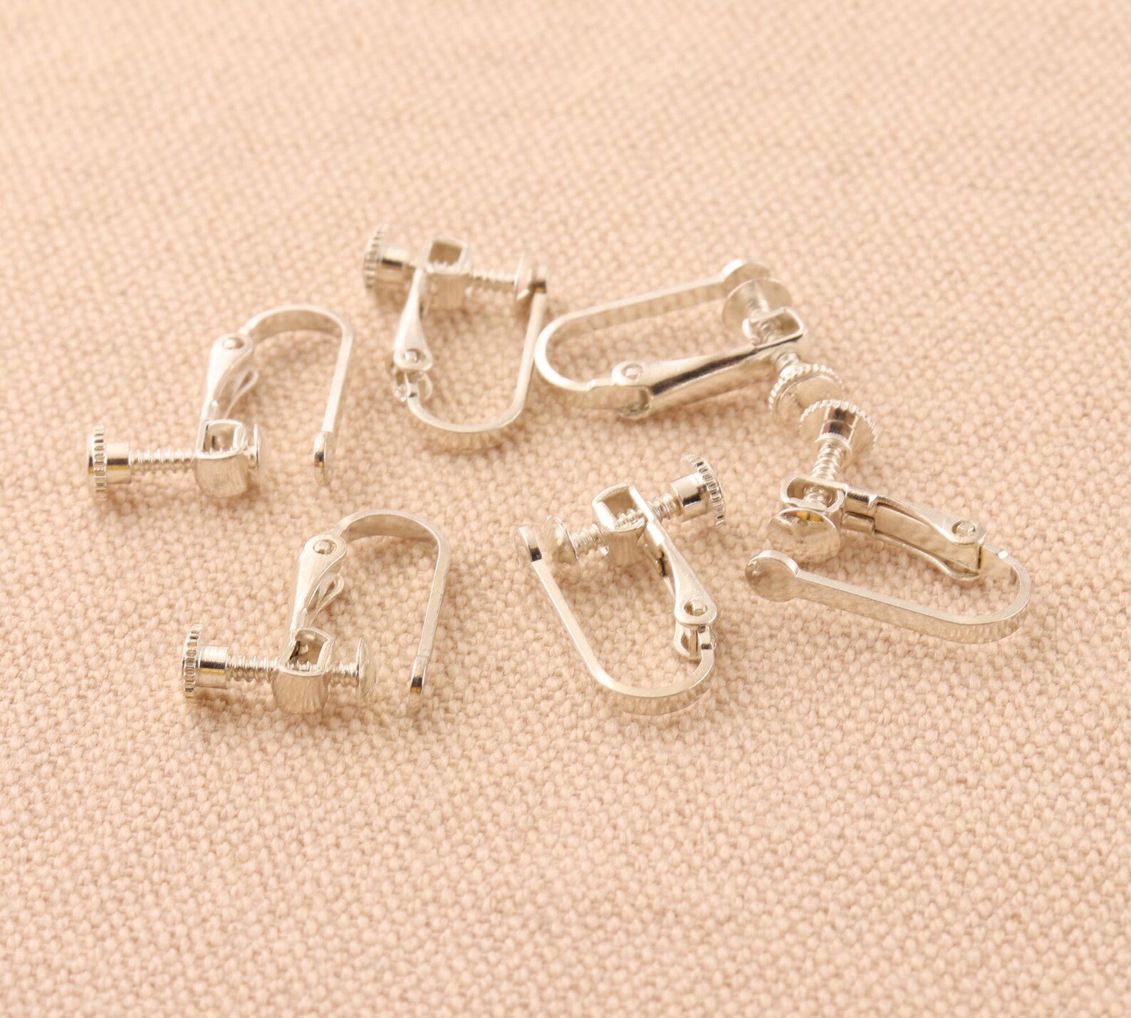 12pcs 6pairs silver color Clip earring converter Screwback | Etsy
