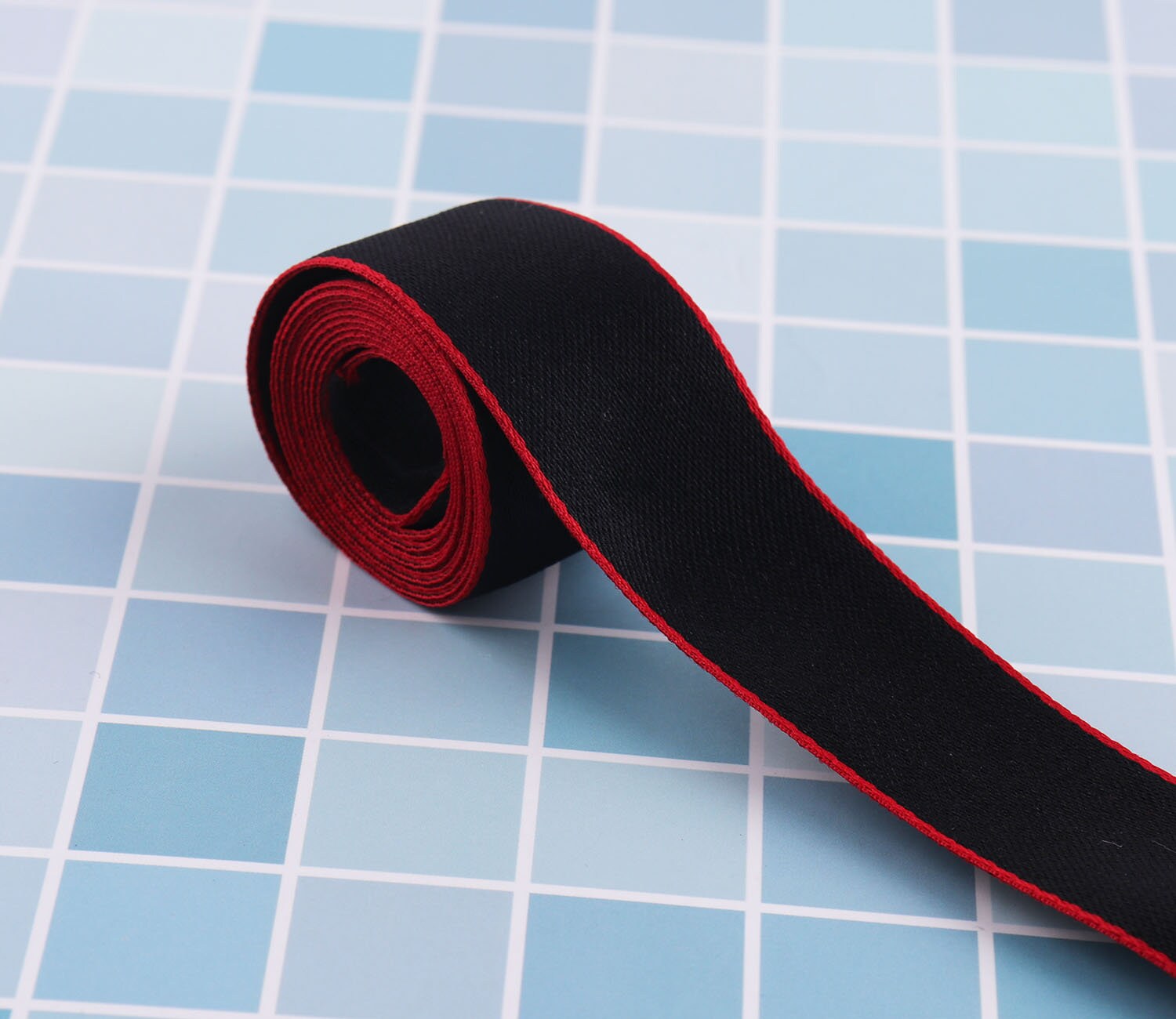 1'' Webbingsmooth Black Striped Webbing Ribbon Red - Etsy