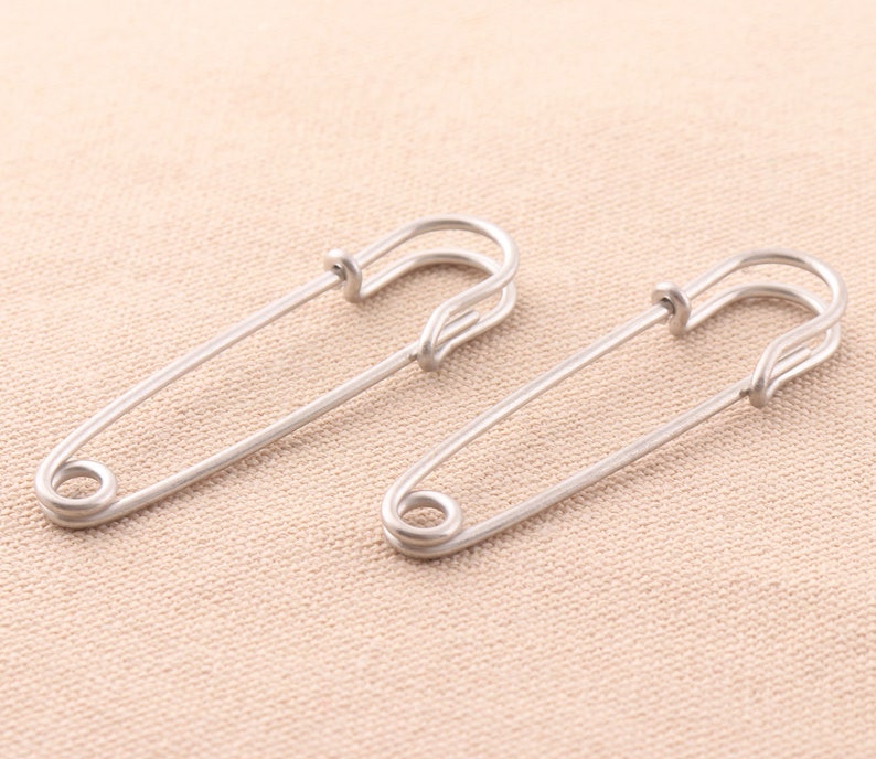 6pc 65mm Matter Silver Jumbo Safety Pins Large Pin Brooch Kilt | Etsy