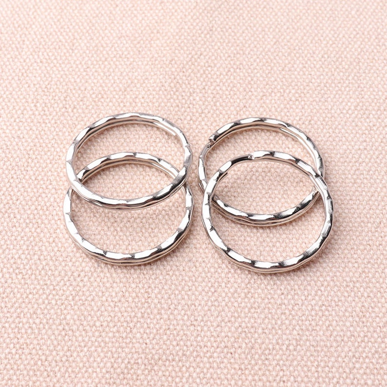 25mm Silver Round Key Rings Keychain Rings Split Ring Keyring - Etsy