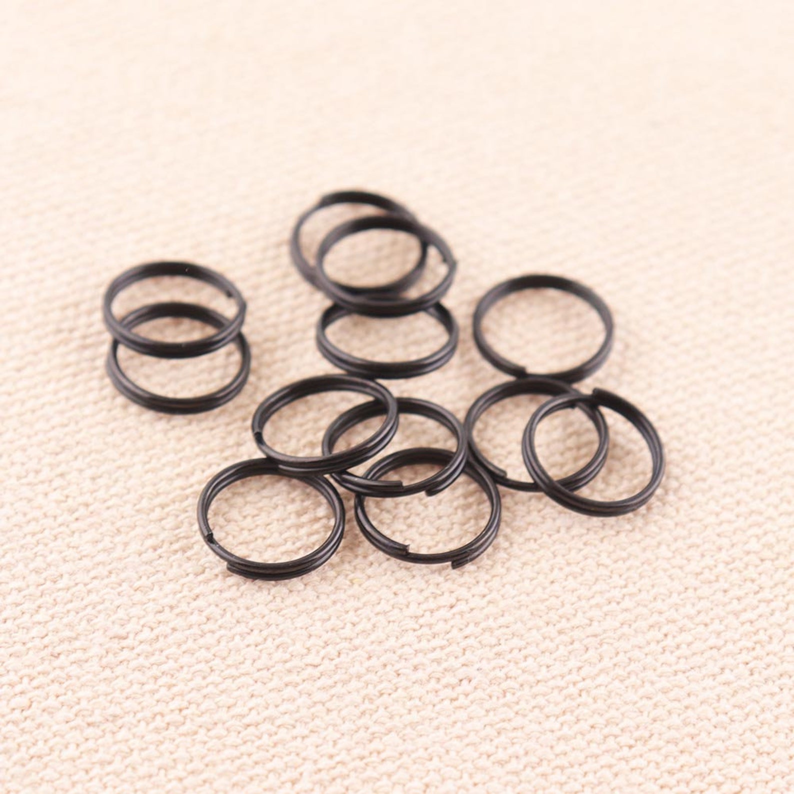 100pcs Black 10mm Small Split Key Rings Metal 10*8mm Round Key Rings - Etsy