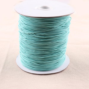 1.0mm Light Blue Color Elastic Beads Cord,stretch Elastic Cord ...