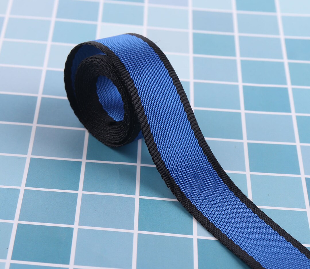 1''(25mm) Blue Webbing,soft Smooth Webbing ,pure Color Singelband,purse ...