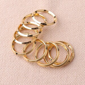 20mm Split Key Ring 15pcs Gold Key Chain Double Loops Split Keyring ...