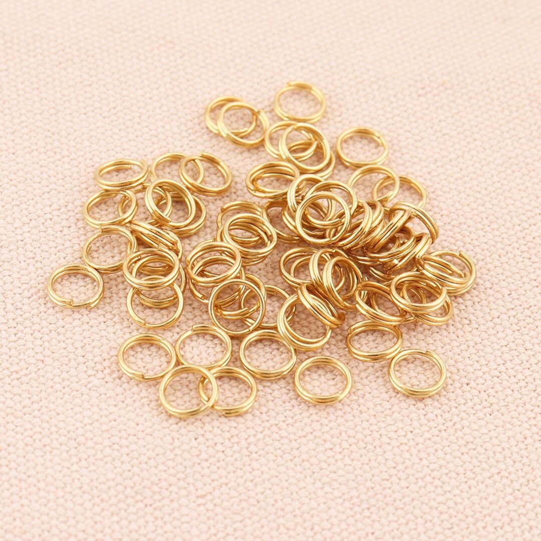 200pcs Gold Small Key Rings Split Key Rings for 76mm OMIM Metal Key ... 200pcs Gold Small Key Rings Split Key Rings for 76mm OMIM Metal Key ...