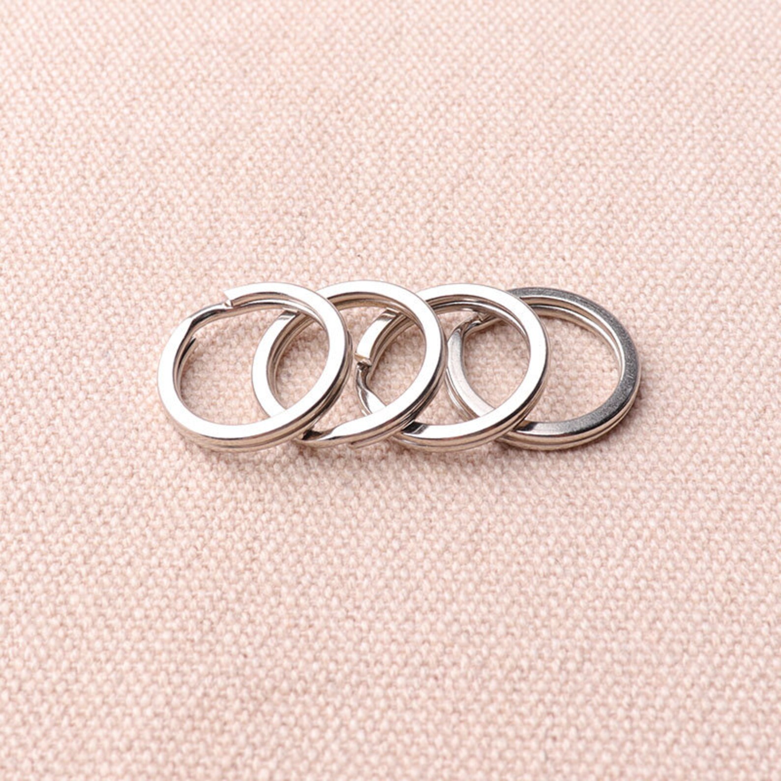Silver Round Flat Split Rings for Key Ring and Key Chains - Etsy