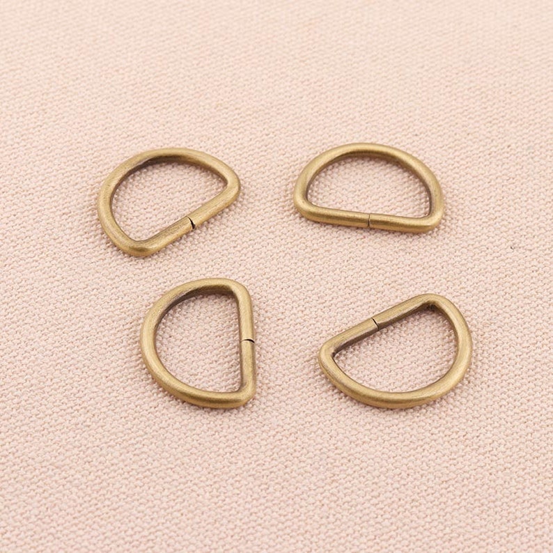 30pc D-ring Findings Bronze Small Purse Ring Metal Welded | Etsy