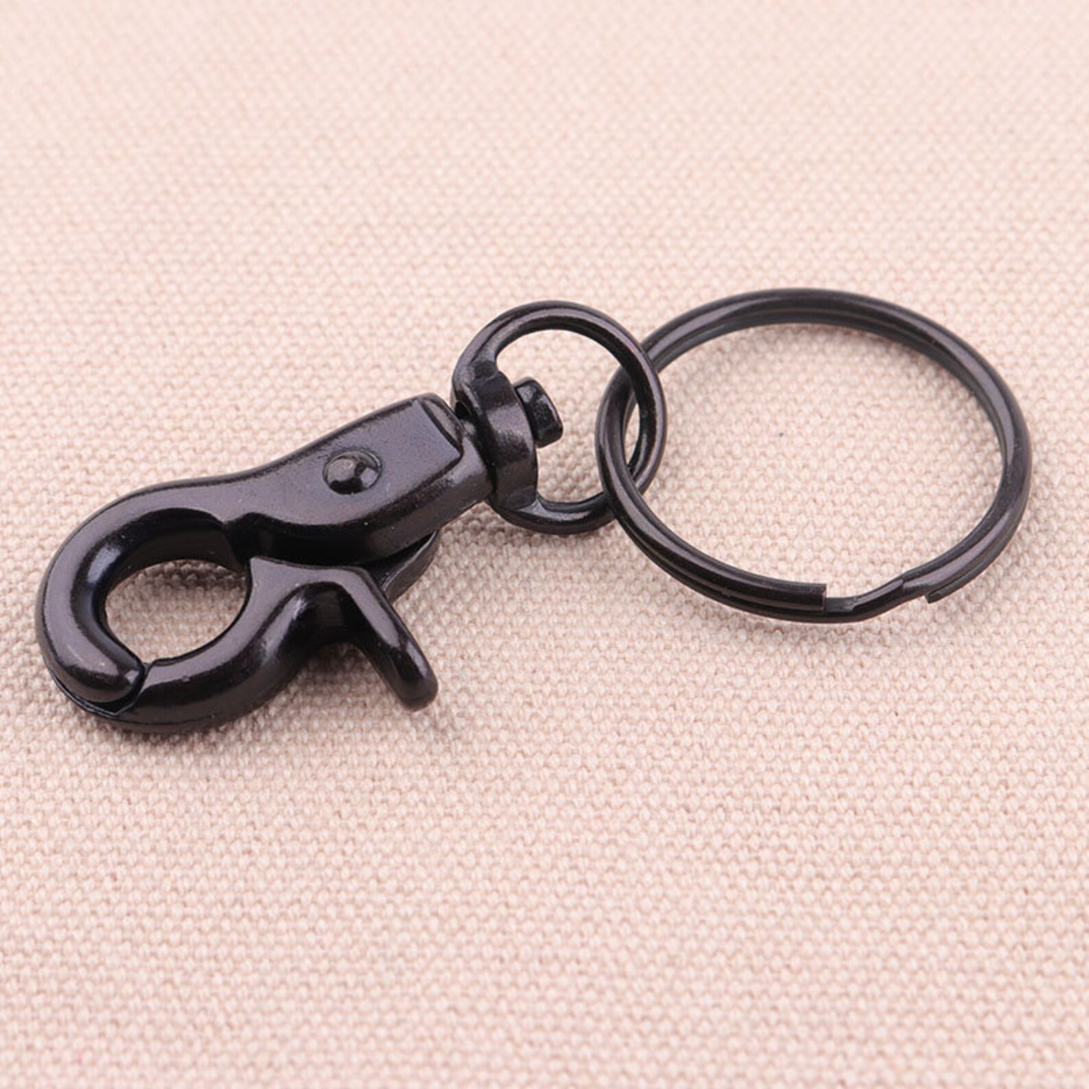 12pcs Black Trigger Swivel Clasp With Key Ring Lobster Clasp | Etsy