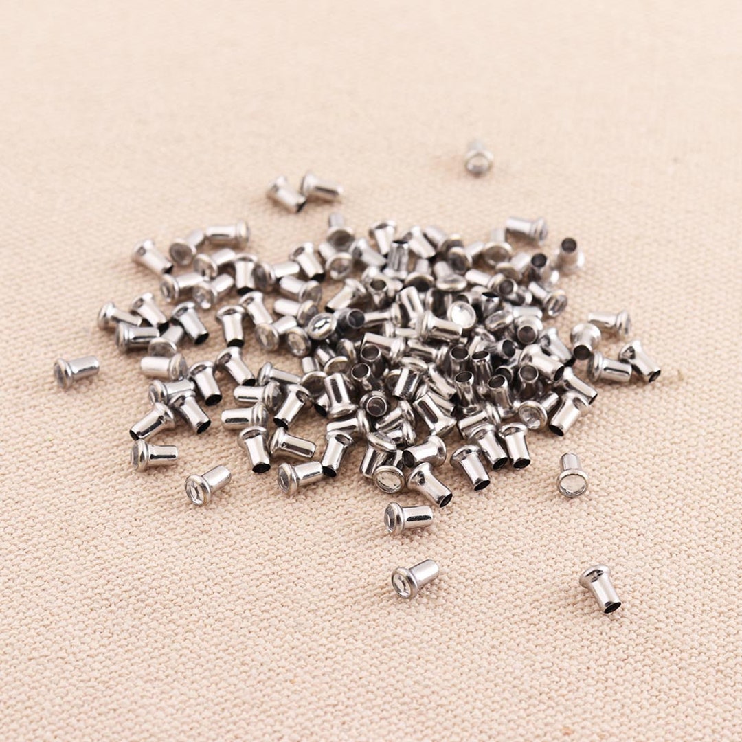 Rhinestone Rivets 5mm Silver Nailhead Rivets Tiny Diamond Riveting ...