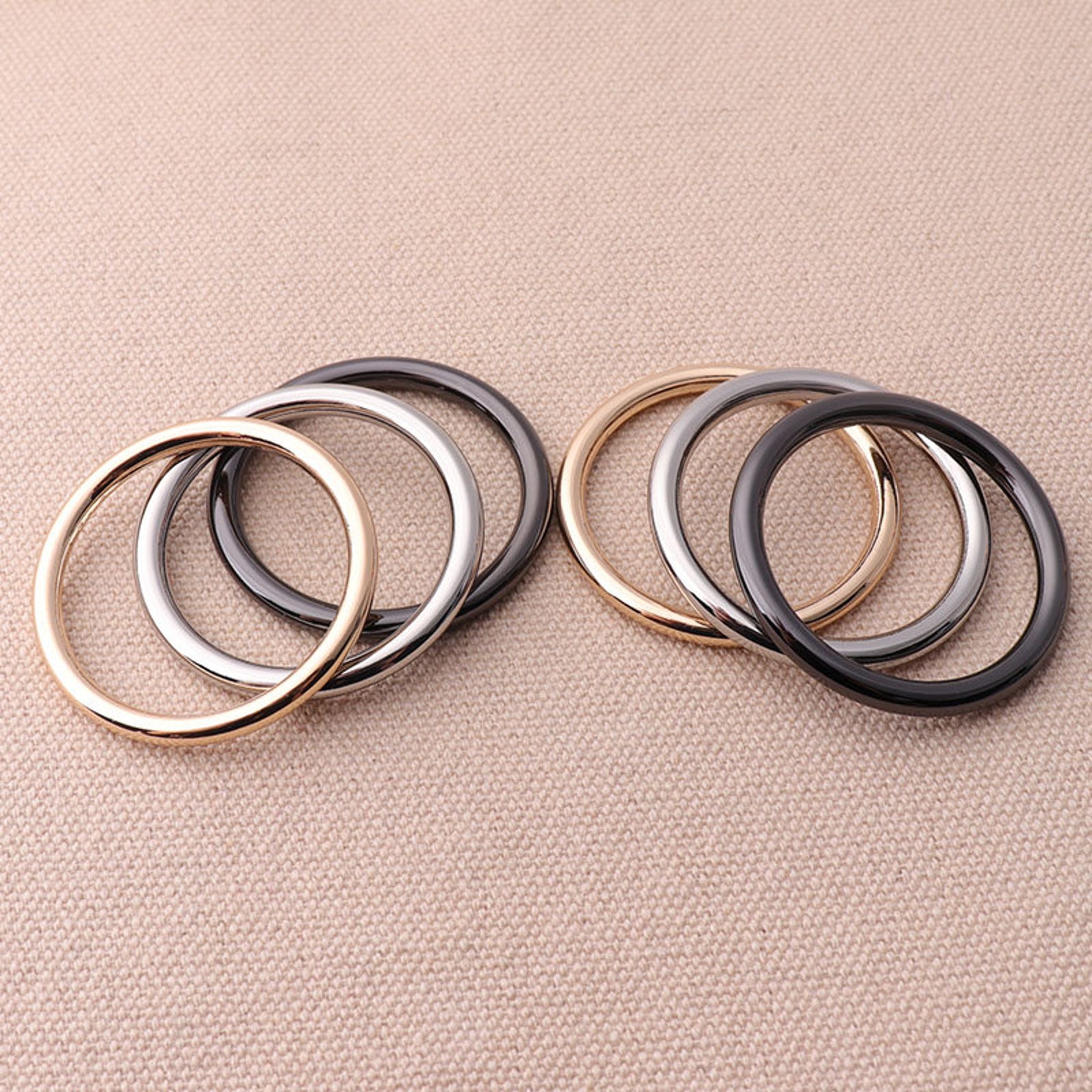 6pcs High Quality Alloy Ring 36mm/22mm Round Rings Sliver - Etsy