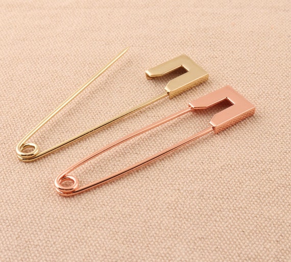 Safety Pin Rose Gold and Gold Color Brooch Pins Shawl Pins | Etsy