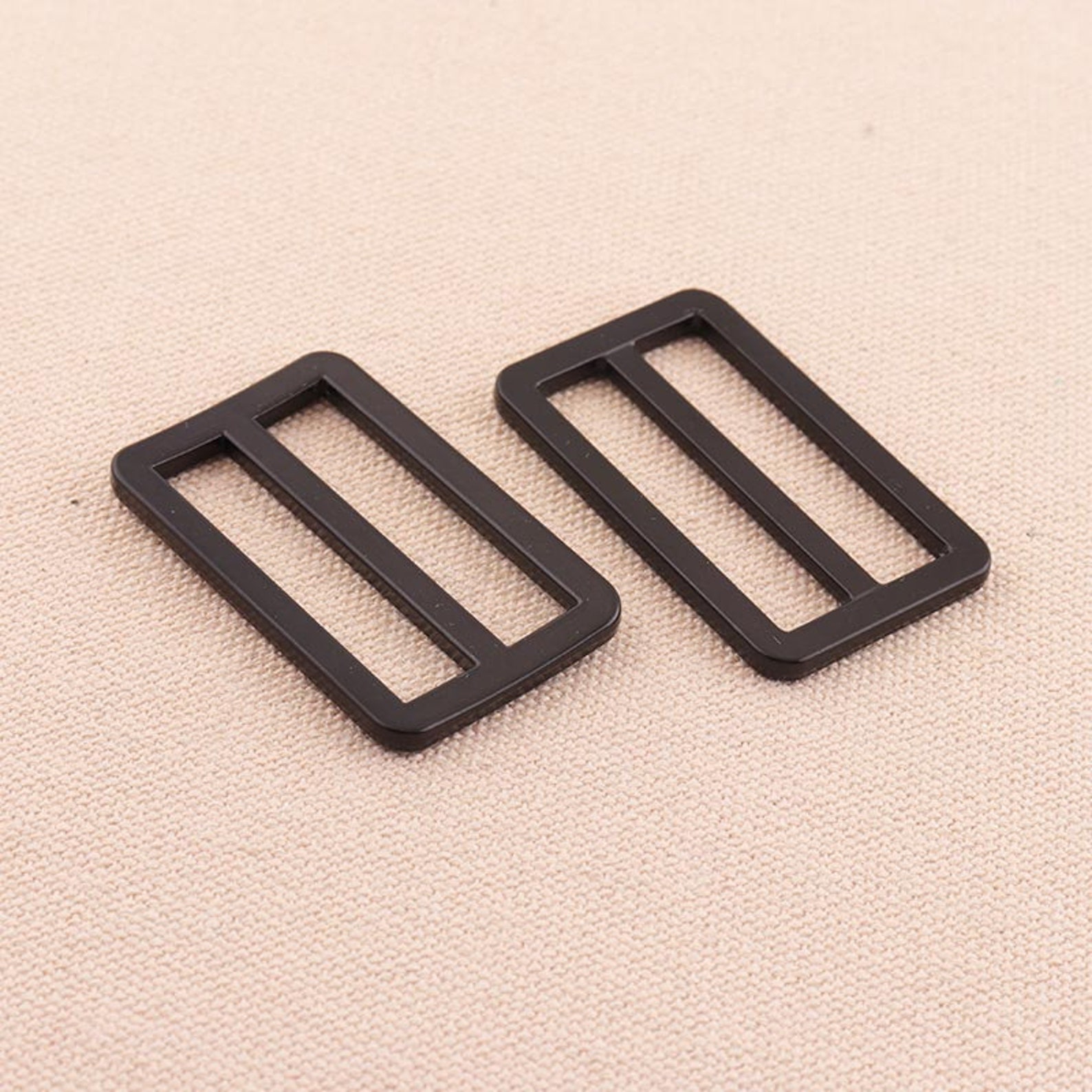 Black Adjuster Slide Buckle 38mm Loop Inner Bag Strap Adjustable ...