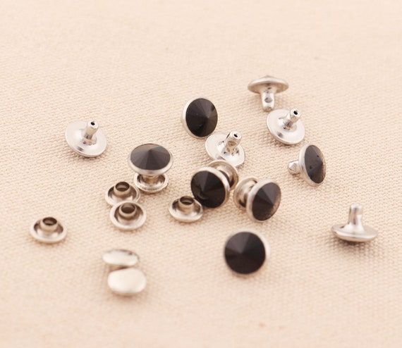 9mm Black Rhinestone Rivets for Garmentsspeedy Rivets 20pc - Etsy