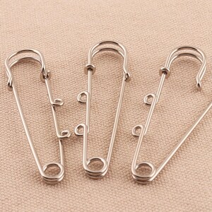 6pcs 63mm Safety Pins Metal Loop Brooch Pins Label Shawl Garment Pins Diy Earring Decoration - Etsy