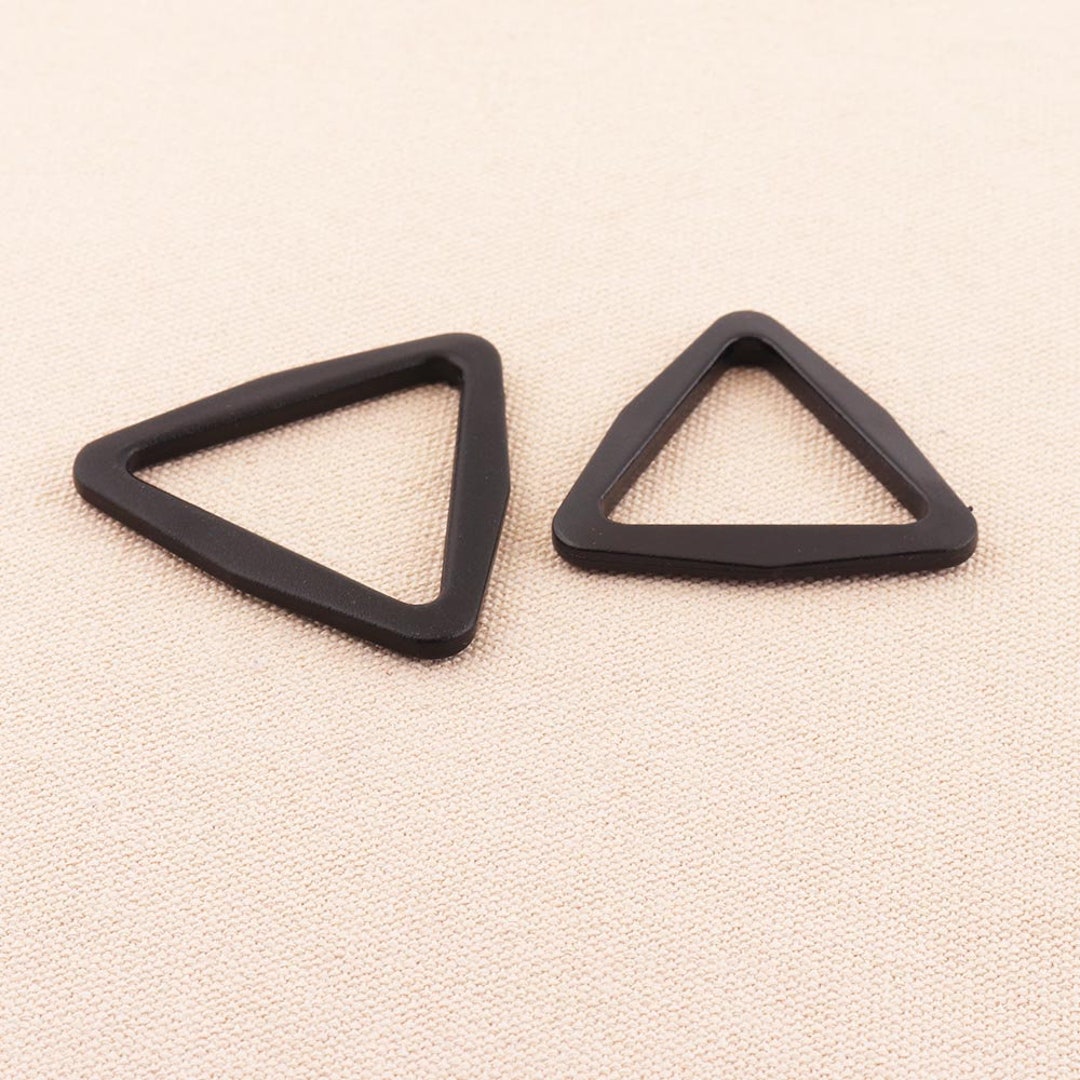 15pcs Black Triangle Plastic Rings 41mm,36mm Inner Size Bag Strap ...