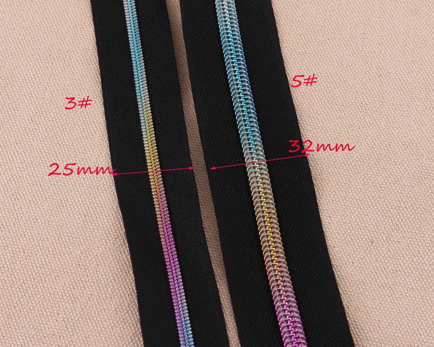 5 yards 35 rainbow color nylon zipper teeth zippers coil | Etsy
