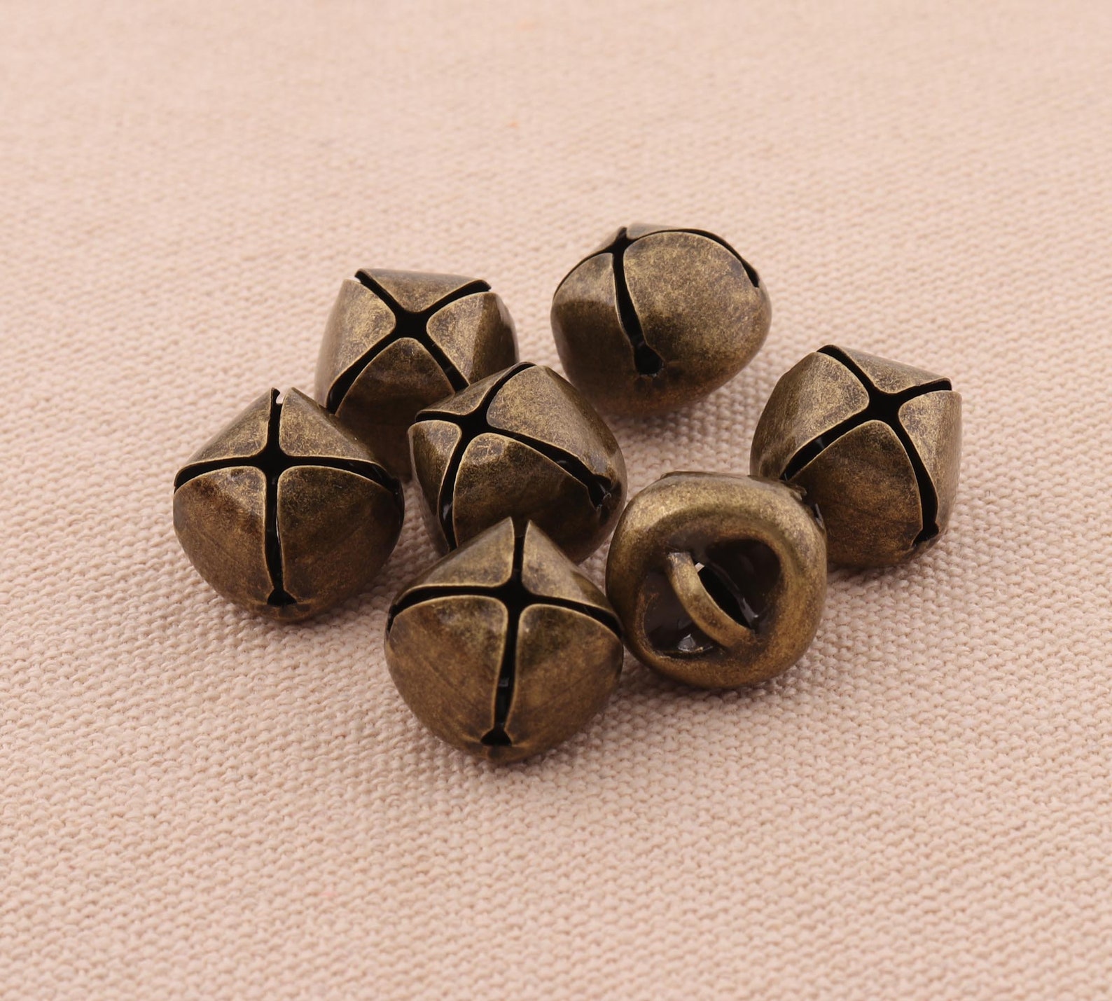 14mm Antique Bell Small Bell bell beads Bronze Color jingle | Etsy