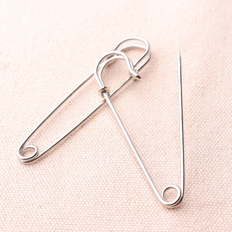 10pcs Jumbo Safety Pins 70mm Large Pin Brooch Kilt Pins Silver - Etsy