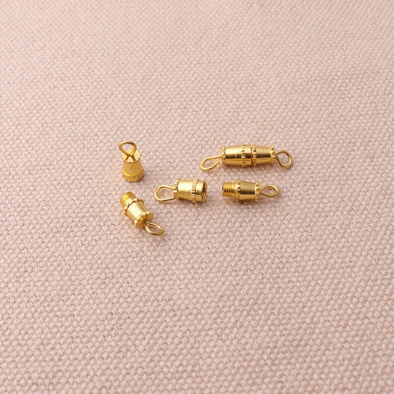20pcs Gold Metal Barrel Screw Clasp 16mm With Loops Necklace | Etsy
