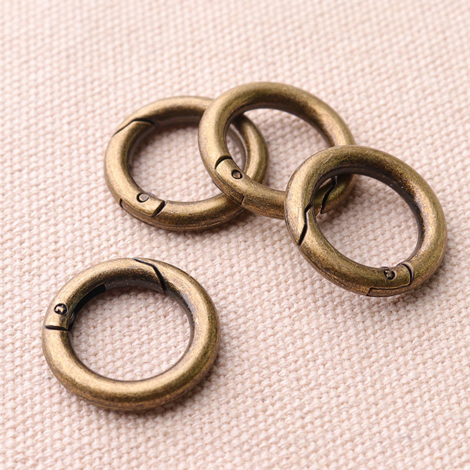 12pcs High Quality 20mm Bronze O Rings Opening Keyring Spring - Etsy