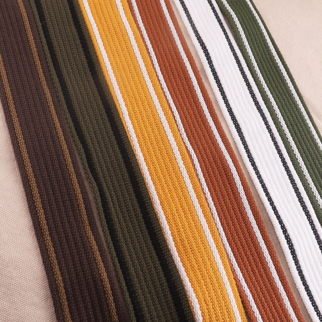 38mm Cotton Webbing Stripe Webbing Colorful Webbing Bag Strap Fabric ...