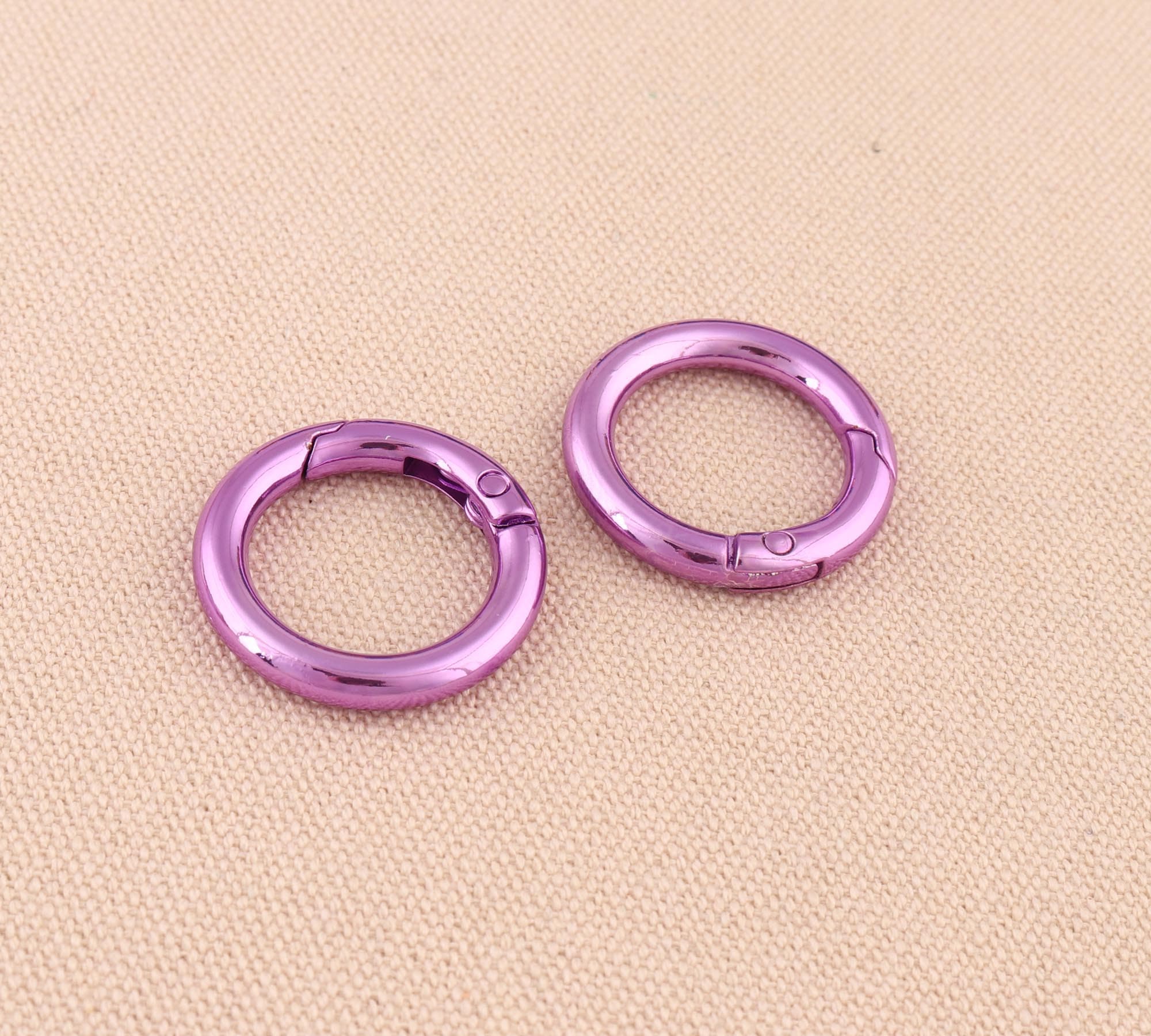 5pcs/lot purple color spring ring o ring openable ring metal | Etsy