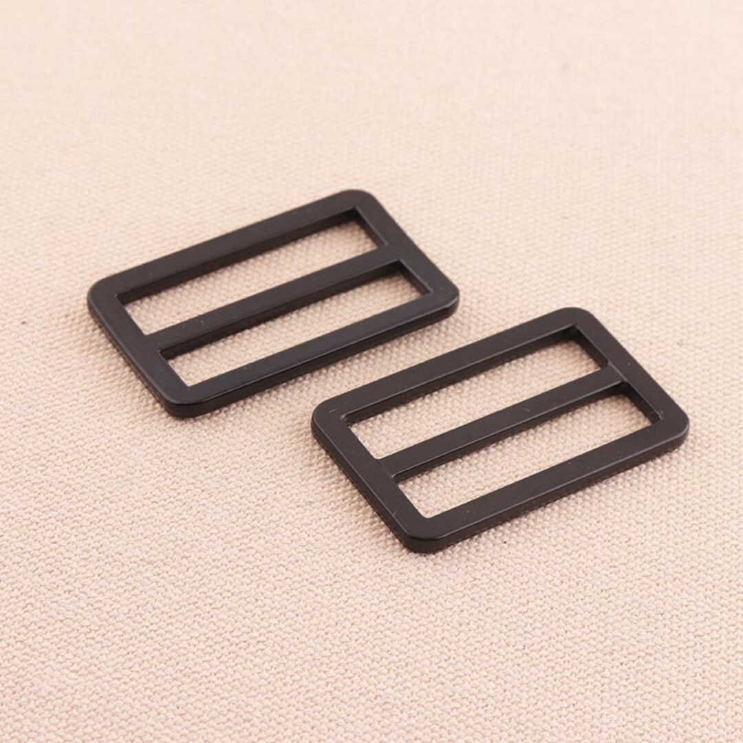 Black Adjuster Slide Buckle 38mm Loop Inner Bag Strap Adjustable ...