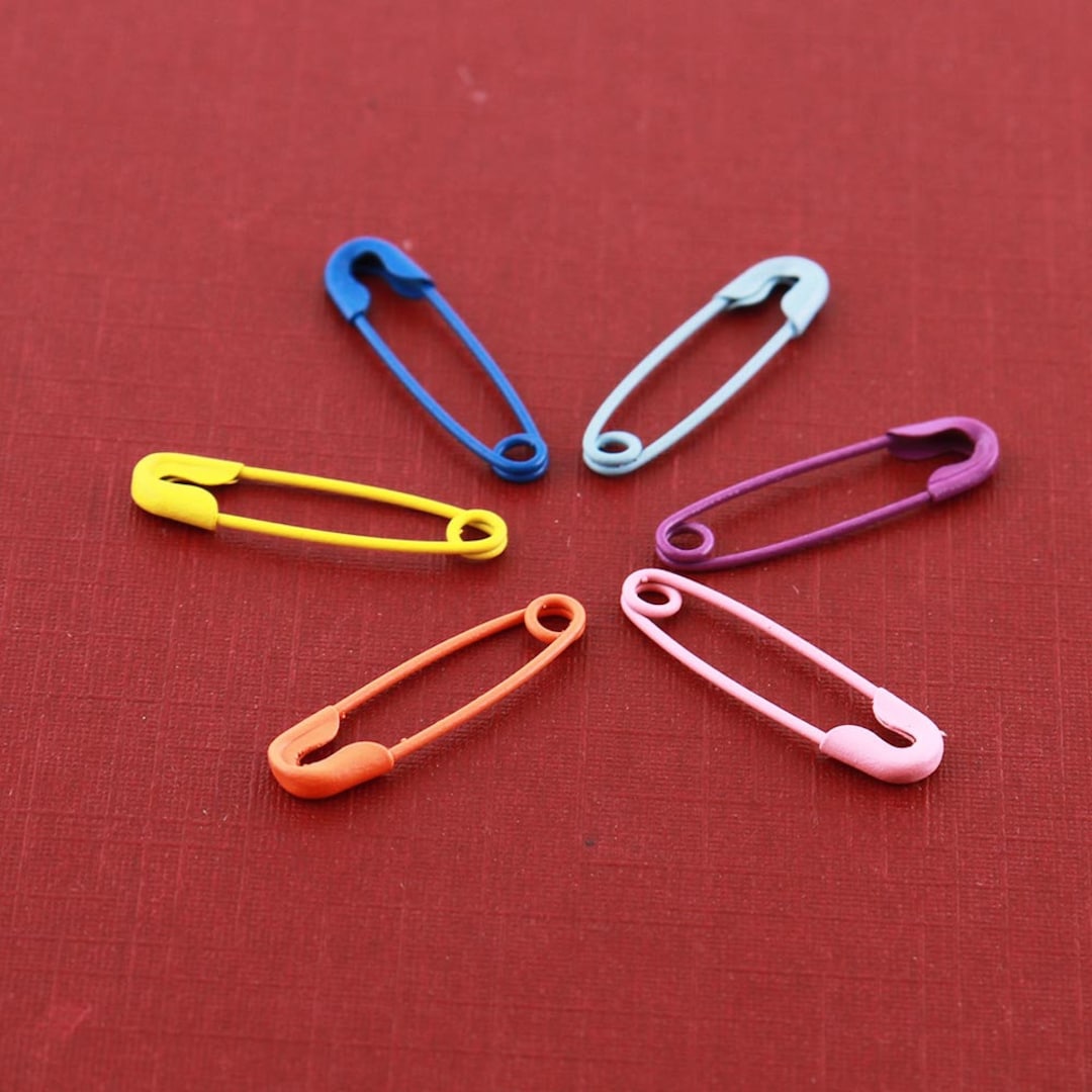 Colorful Small Safety Pins Blue Clothing Pins 19mm Metal Safety Pins ...