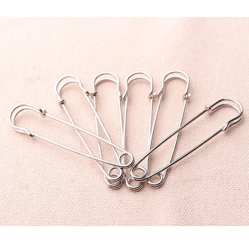 10pcs Jumbo Safety Pins 70mm Large Pin Brooch Kilt Pins Silver - Etsy