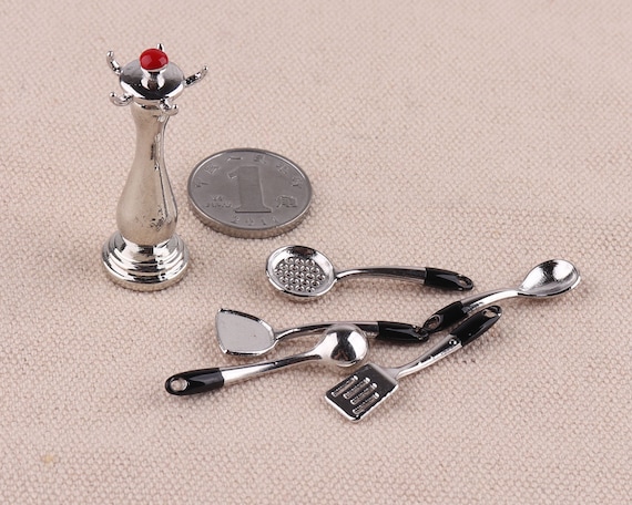 Dollhouse Miniature Metal Cooking Utensil Miniature Cookware | Etsy