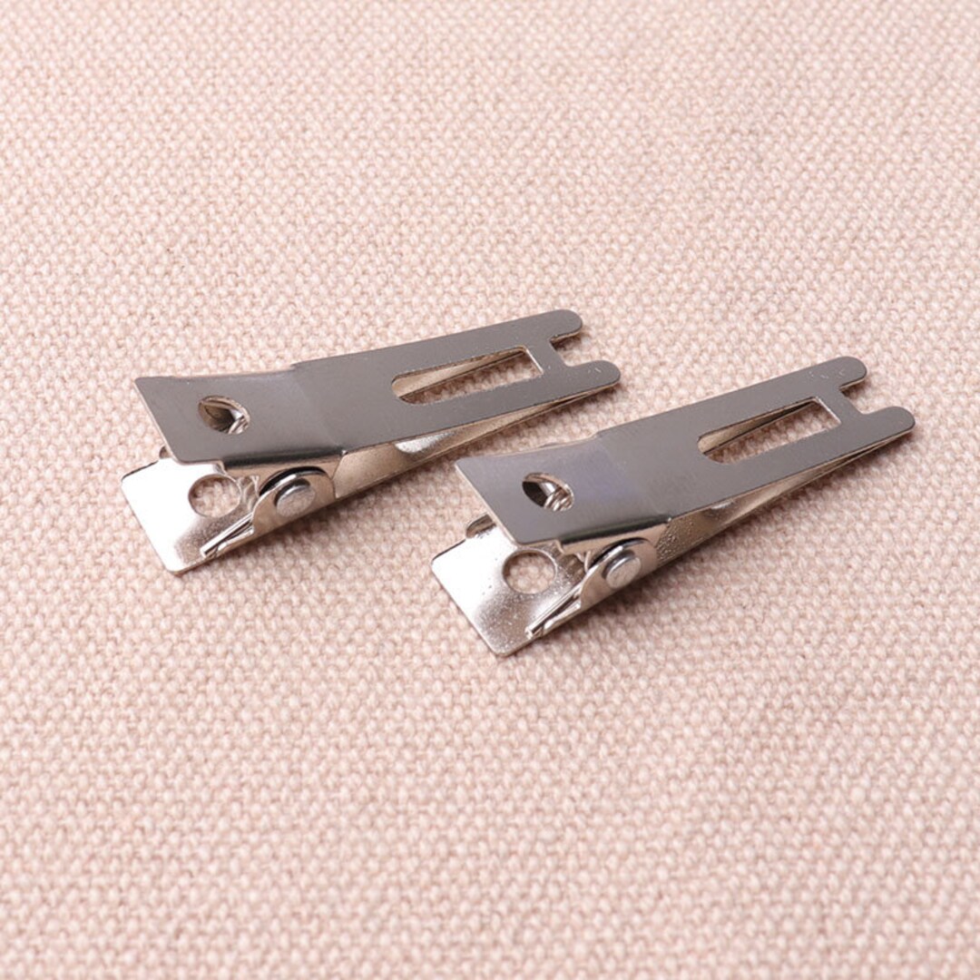 25pcs Double Prong Alligator Clips Silver Alligator Hairbow Clips ...