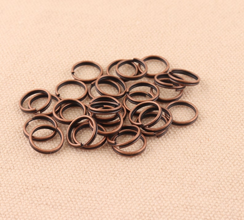 500pcs 10mm Copper Color Key Ring Split Ring Metal Key Chain - Etsy