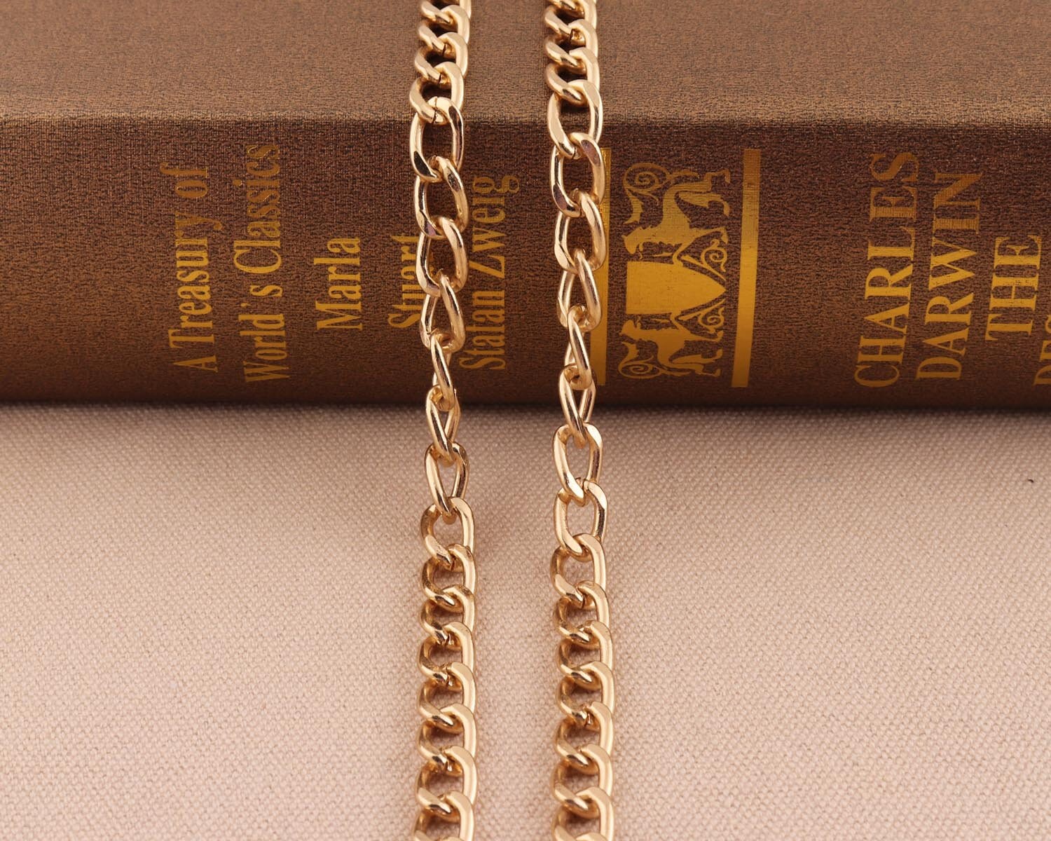 121cm Length Chain Link Light Gold Color Necklace Chain Bag | Etsy
