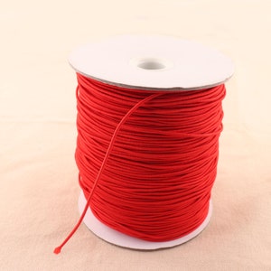 1.5mm Elastic Rope Cord Red Color Elastic Beads Cord,stretch Elastic ...