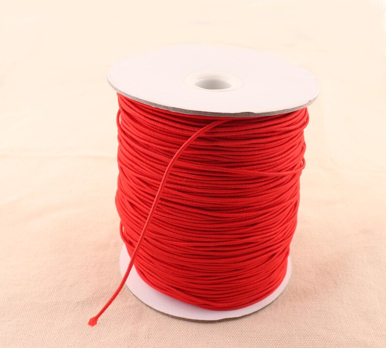 1.5mm Elastic Rope Cord Red Color Elastic Beads Cord,stretch Elastic ...
