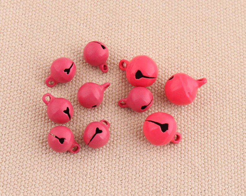 50pcs Small Bell Jingle Bells Pink Color Make Clear Sound - Etsy