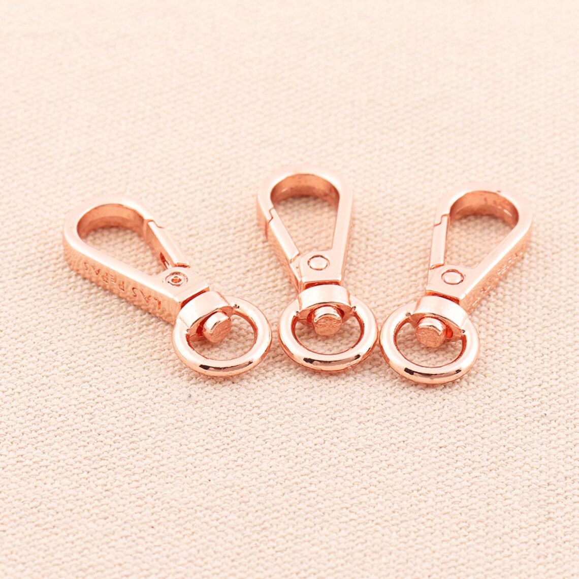 20pcs Rose Gold 35mm Long Swivel Round Hooks for Lanyards or - Etsy