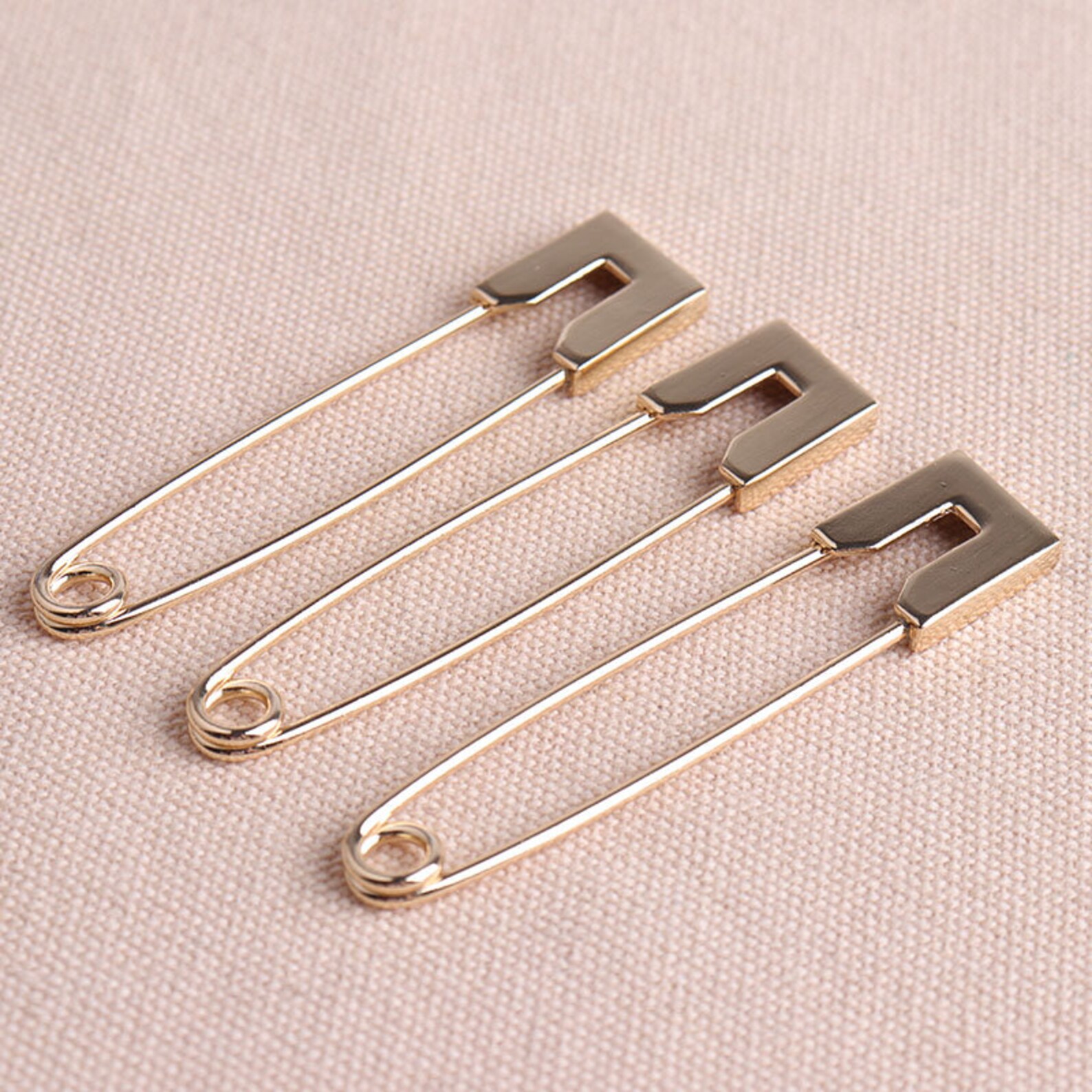 10pc Gold Brooch Pins Safety Pins 69mm Long Jumbo Safety Pins | Etsy