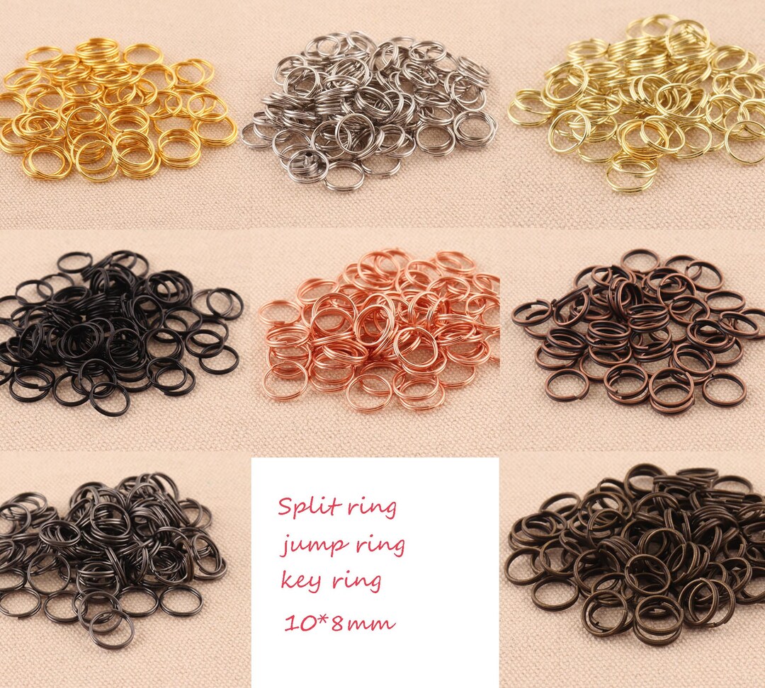 10mm Key Ring Open Jump Ring Split Ring Double Loops Connectors Rose ...