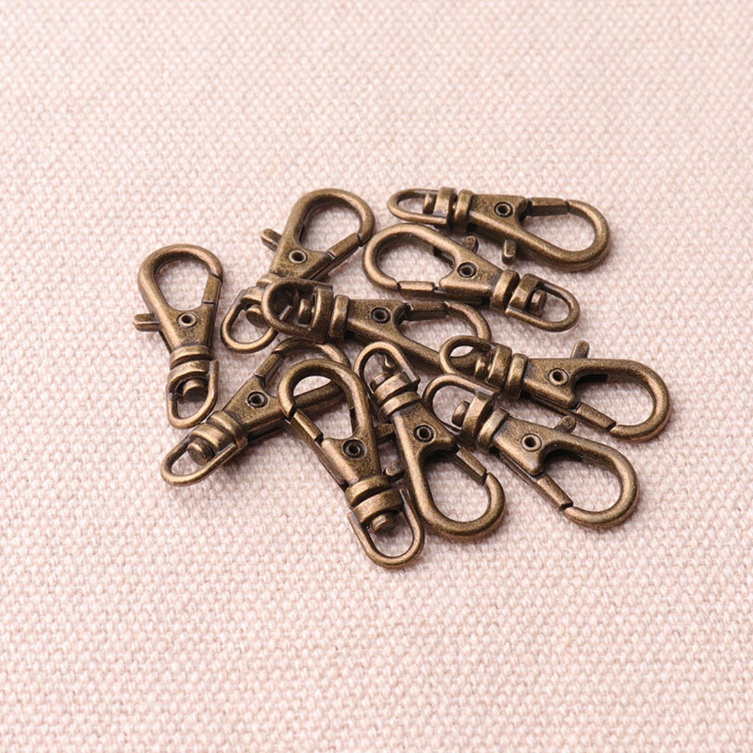 30pcs Swivel Lobster Clasp Bronze Color Clasp Small 23mm Long Clasp ...