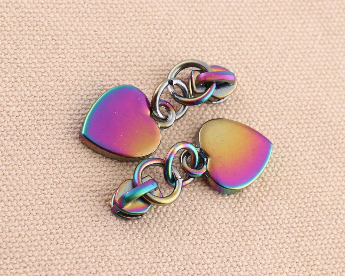 6pcs Beautiful Colorful Rainbow Color Zipper Pulls Charms | Etsy