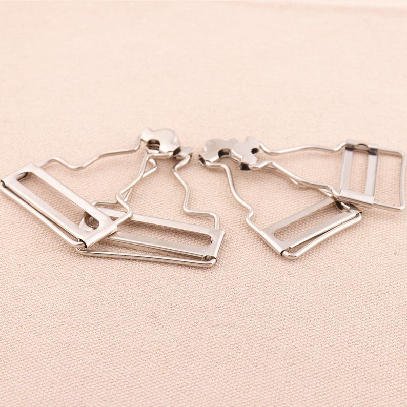 Silver Dungaree Buckles Fastener Clip Bib Button Rivet Triglides Slide ...