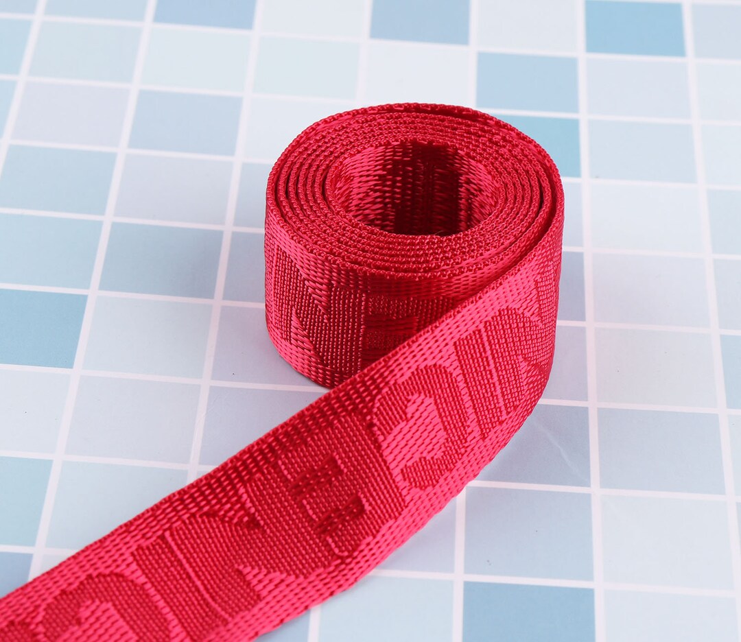 Webbing Smooth Webbing,25mm Red Letters Ribbon, Belts Bag,handle Bag ...